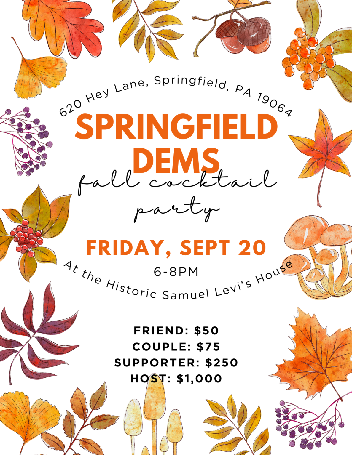 Fall Cocktail Party – Springfield Democratic Committee